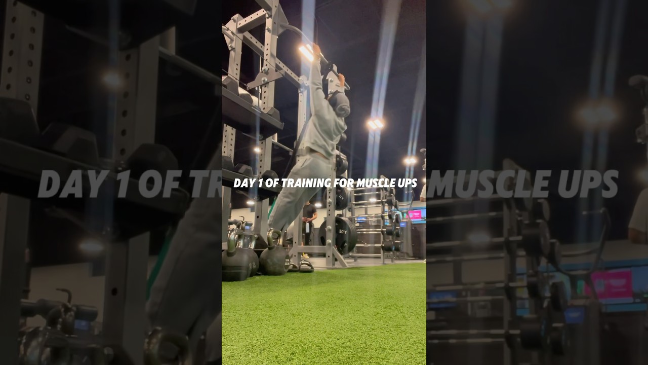 Had the sudden urge to push myself to do a muscle ups in 3 weeks # ...