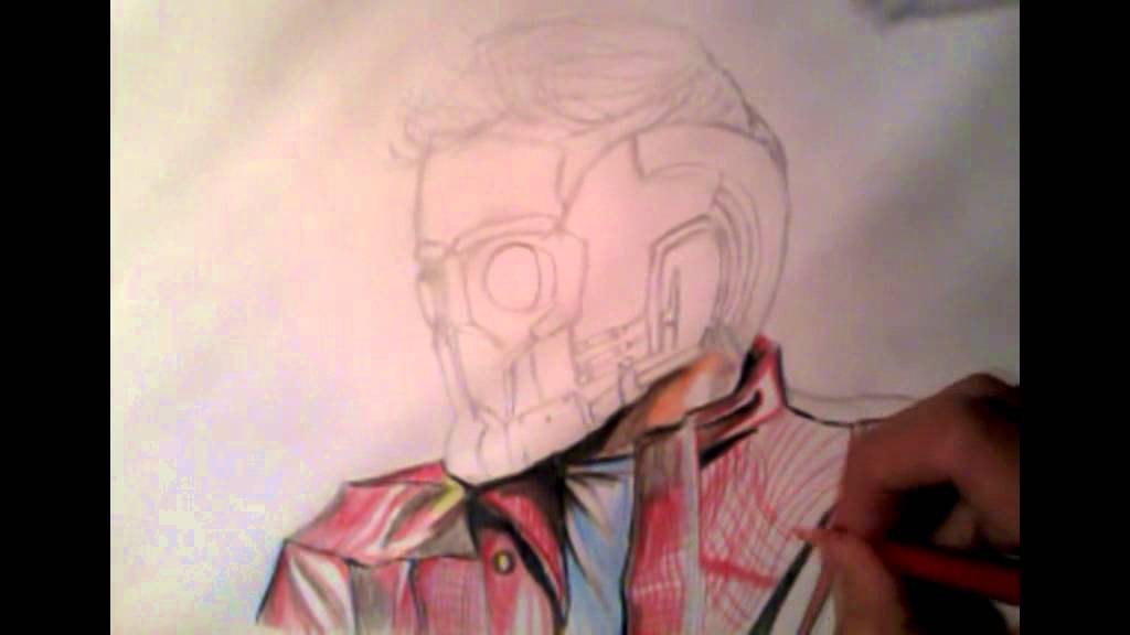 Drawing Star Lord/guardians of the galaxy - YouTube