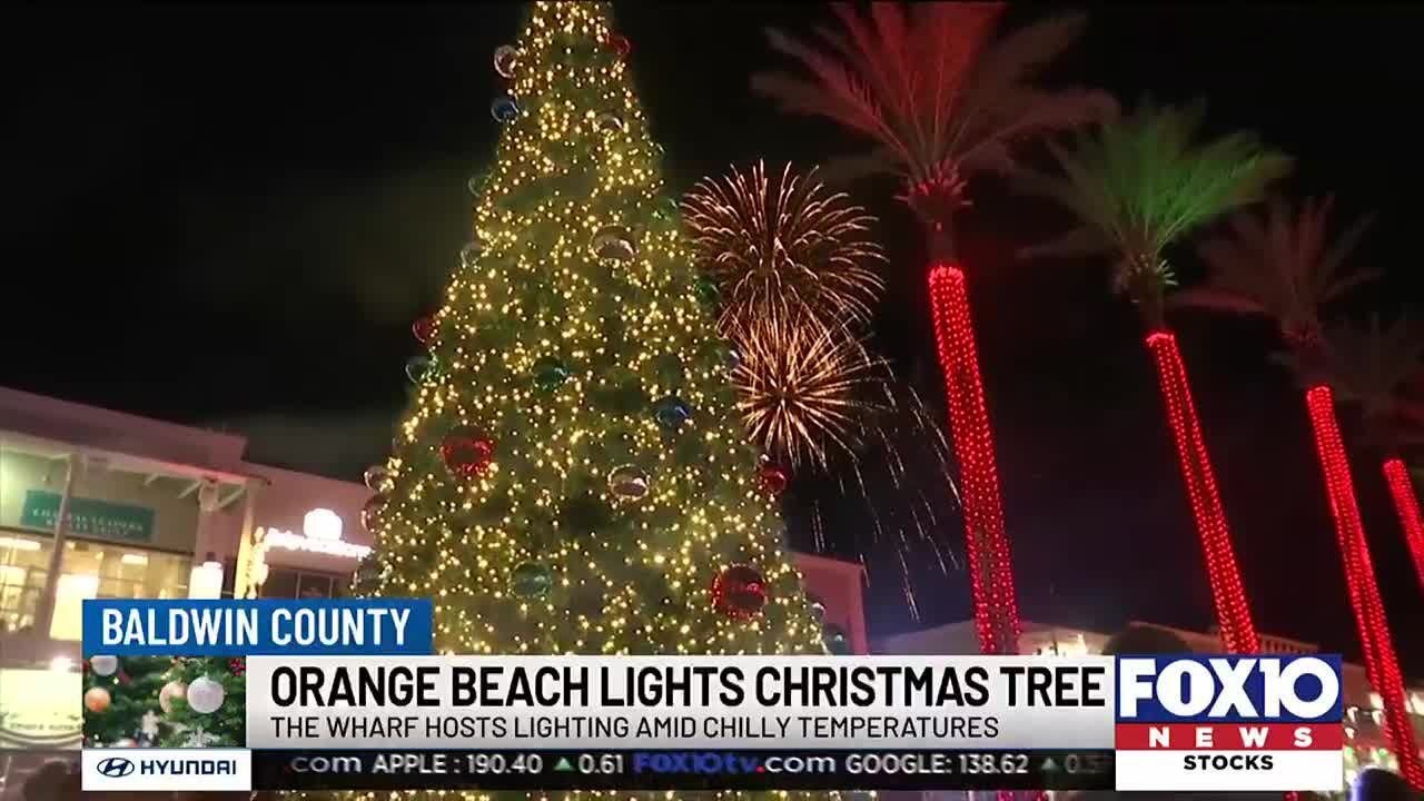 Forecast feels like Christmas as Orange Beach lights tree at The Wharf ...
