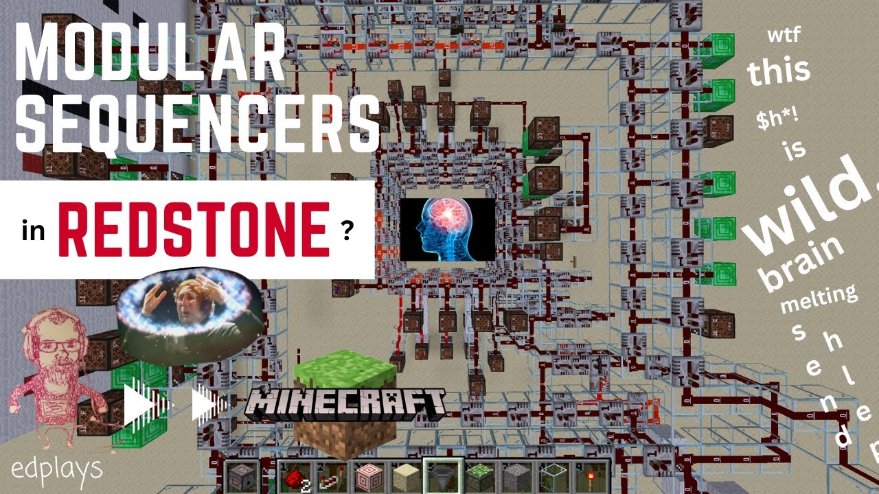 Working out circuits for my Minecraft Redstone Synthesizer - YouTube
