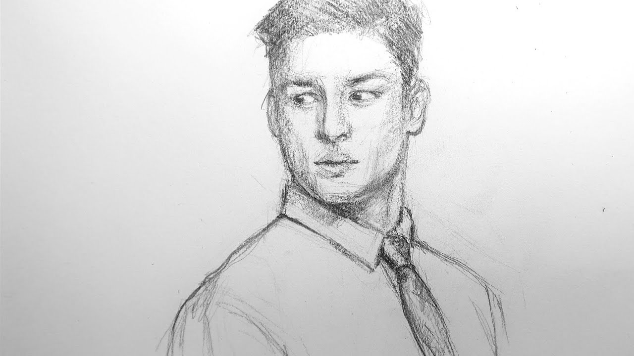 Drawing A Man | Time lapse Pencil Drawing - YouTube