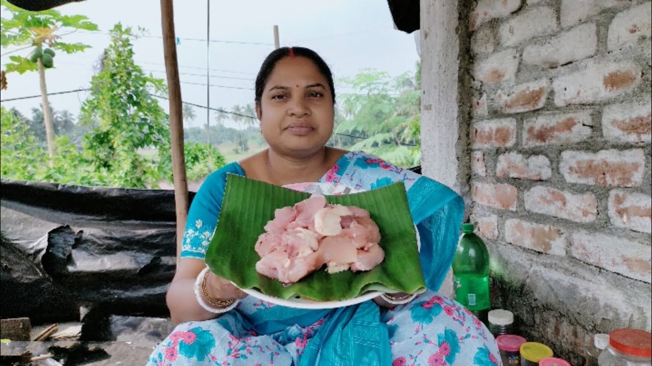 কলা পাতায় চিকেন ভাপা ।। kola patai chicken vapa ।। chicken paturi ...