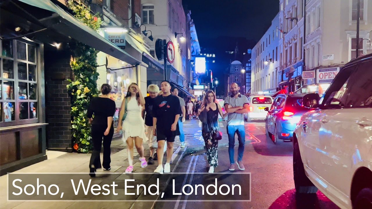 Soho, London Walk During A Busy Weekend Night - YouTube
