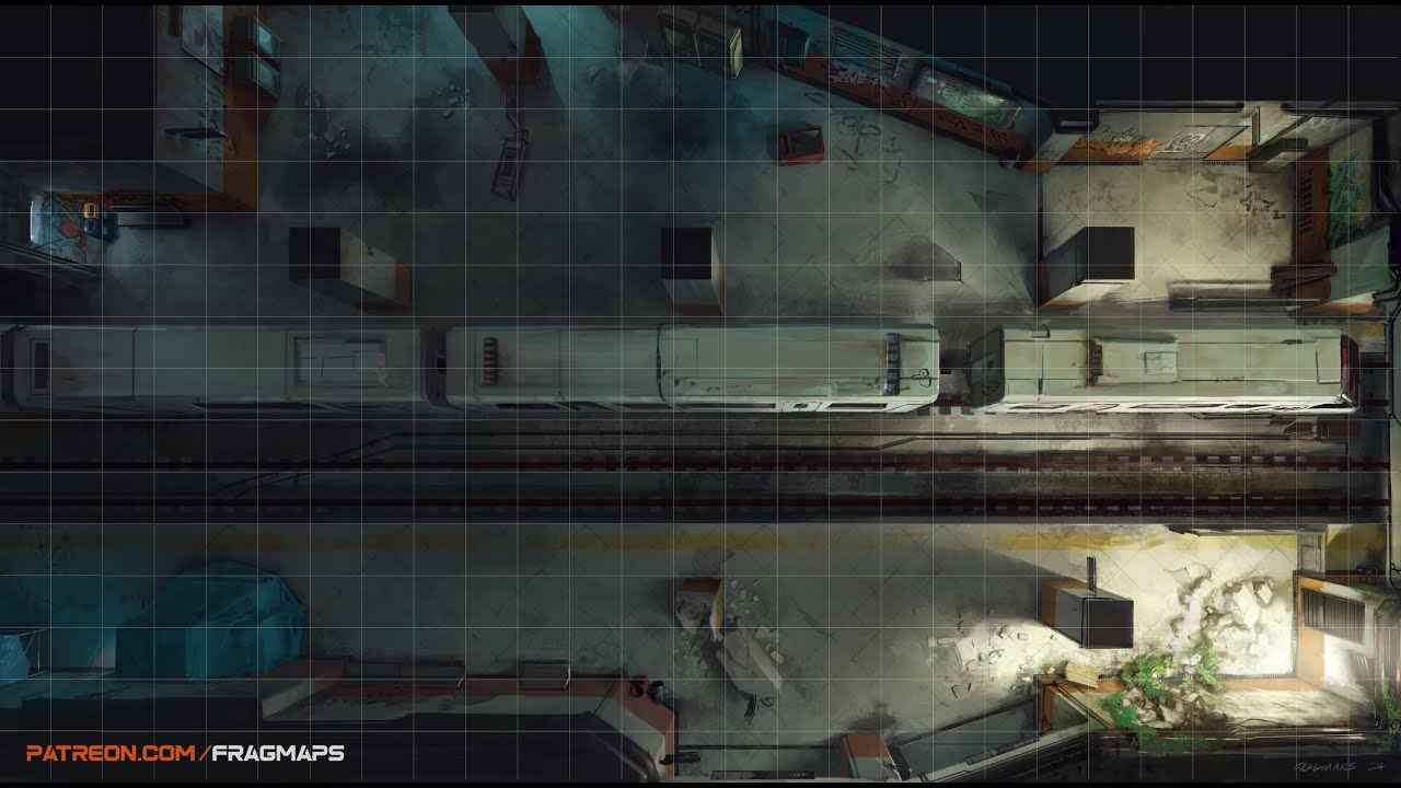 Abandoned Subway Station - Drawing TTRPG Battle Maps - YouTube