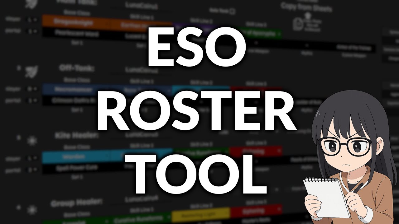 ESO Roster Tool for Sheets (U46) - YouTube