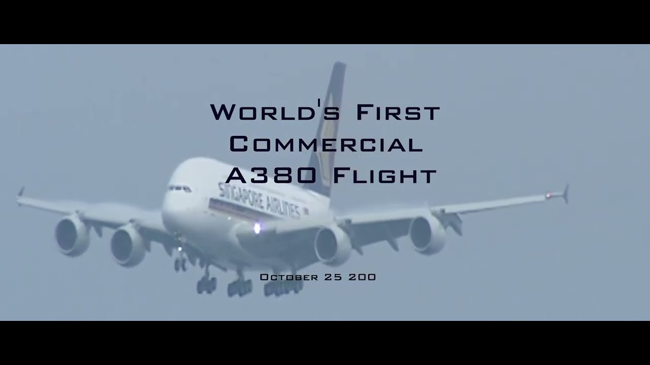 A380 First Commercial flight - Airbus - Singapore to Sydney - YouTube