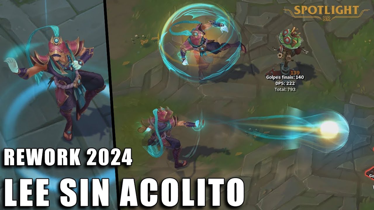 Lee Sin Acólito (REWORK 2024) - Skin Spotlight PREVIA - YouTube