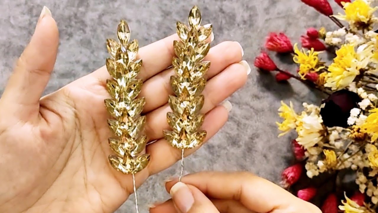 How to make golden tiara - diy rhinestone crown - YouTube
