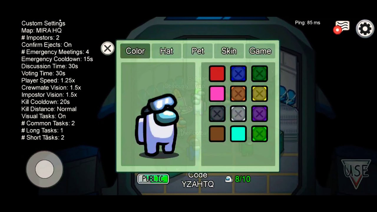 Voting the top left person in among us every round - YouTube