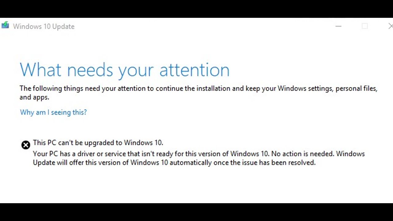 Fix Error Your PC Has A Driver Or Service That Isn't Ready For This ...