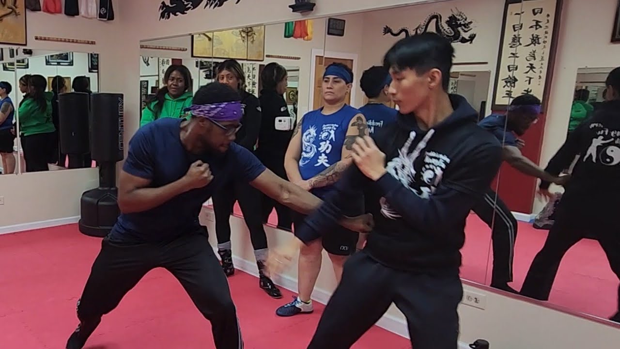 Kung Fu Sparring - Brandon, Rui, Simo, Li, Jing, Mandela, Edgar - YouTube