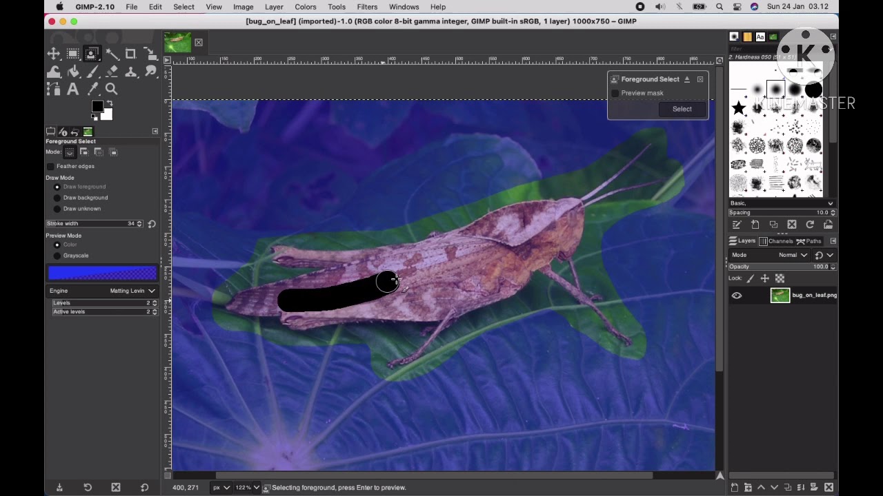 Latihan GIMP 2 Foreground Select Tool YouTube Latihan GIMP 2 Foreground Select Tool YouTube