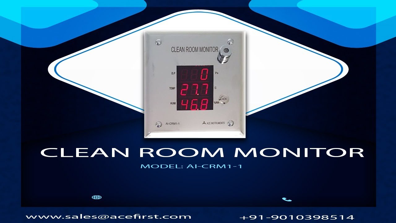 Pharma Clean Room Monitor for measuring Temperature Humidity ...