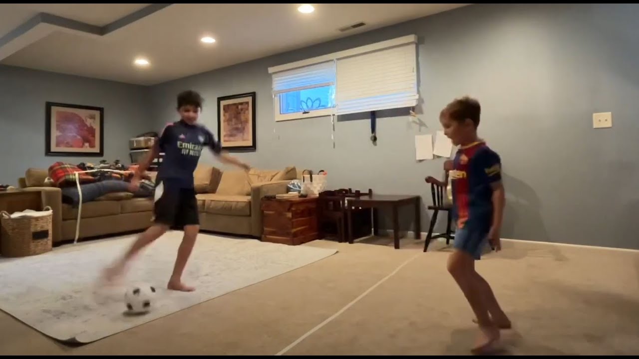 Basement Mini Soccer - YouTube