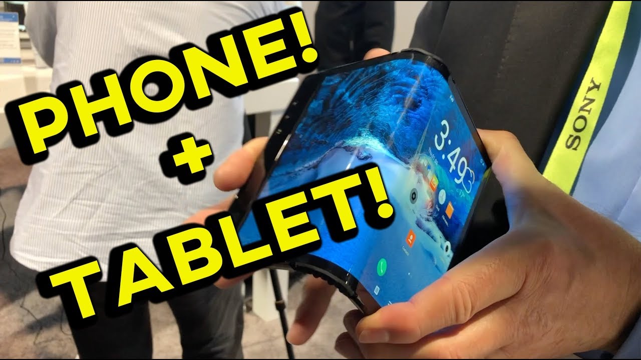 World's First FOLDABLE PHONE + Tablet (Galaxy X Look Alike) - YouTube