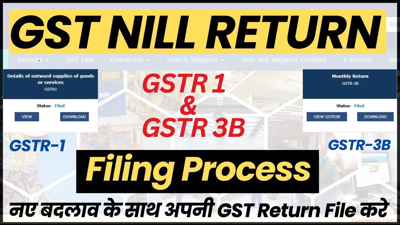 GST Nill Return Filing Process | How to File Nill GST Return | GST Return File Filing कैसे करे ...