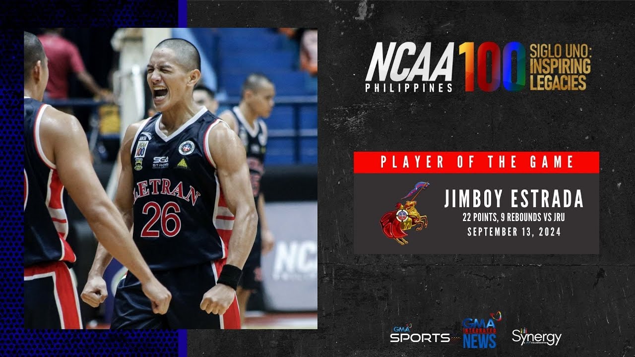 Player of the Game - Jimboy Estrada vs. JRU | NCAA Season 100 - YouTube