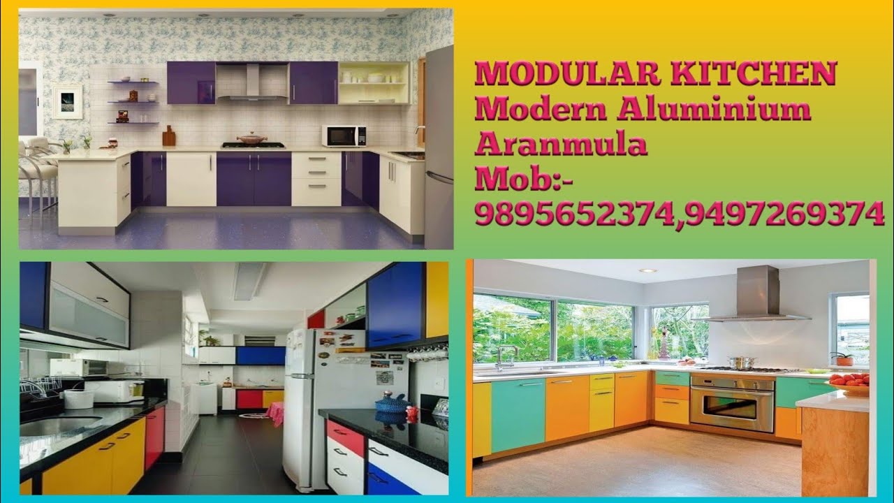 Modular kitchen design Aluminium fabrication Work - YouTube
