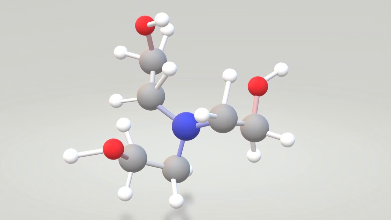 3d Model of Triethanolamine - YouTube