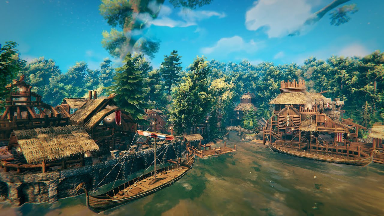Valheim Forest Village Tour (Creative Mode) - YouTube