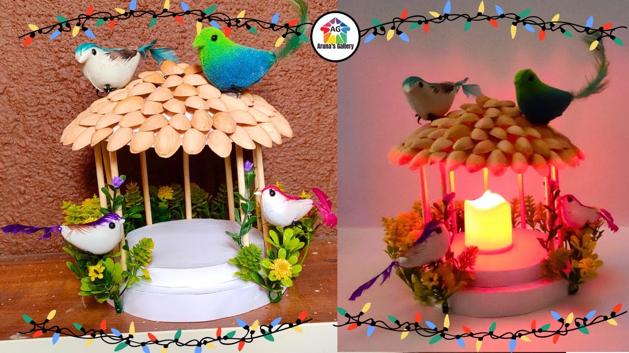 Pista shell crat | Easy Pistachio shell craft idea | Beautiful pista ...