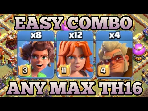TH16 ROOT RIDER VALKYRIE WITH DRUID ATTACK STRATEGY | BEST TH16 ATTACK STRATEGY | Clash of Clans ...