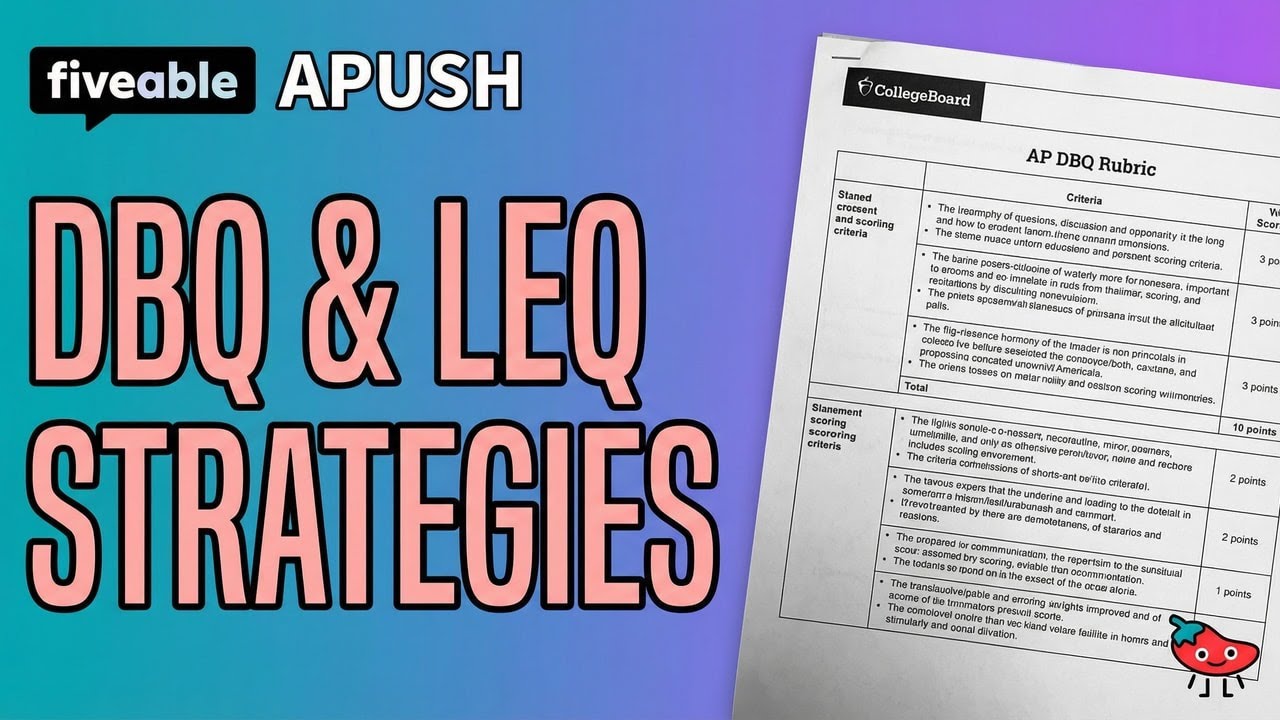 APUSH - Q&A: DBQ & LEQ Writing Strategies | Fiveable Cram Archive