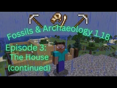 Minecraft Fossils and Archaeology 1.18- Episode 3: The House (continued ...