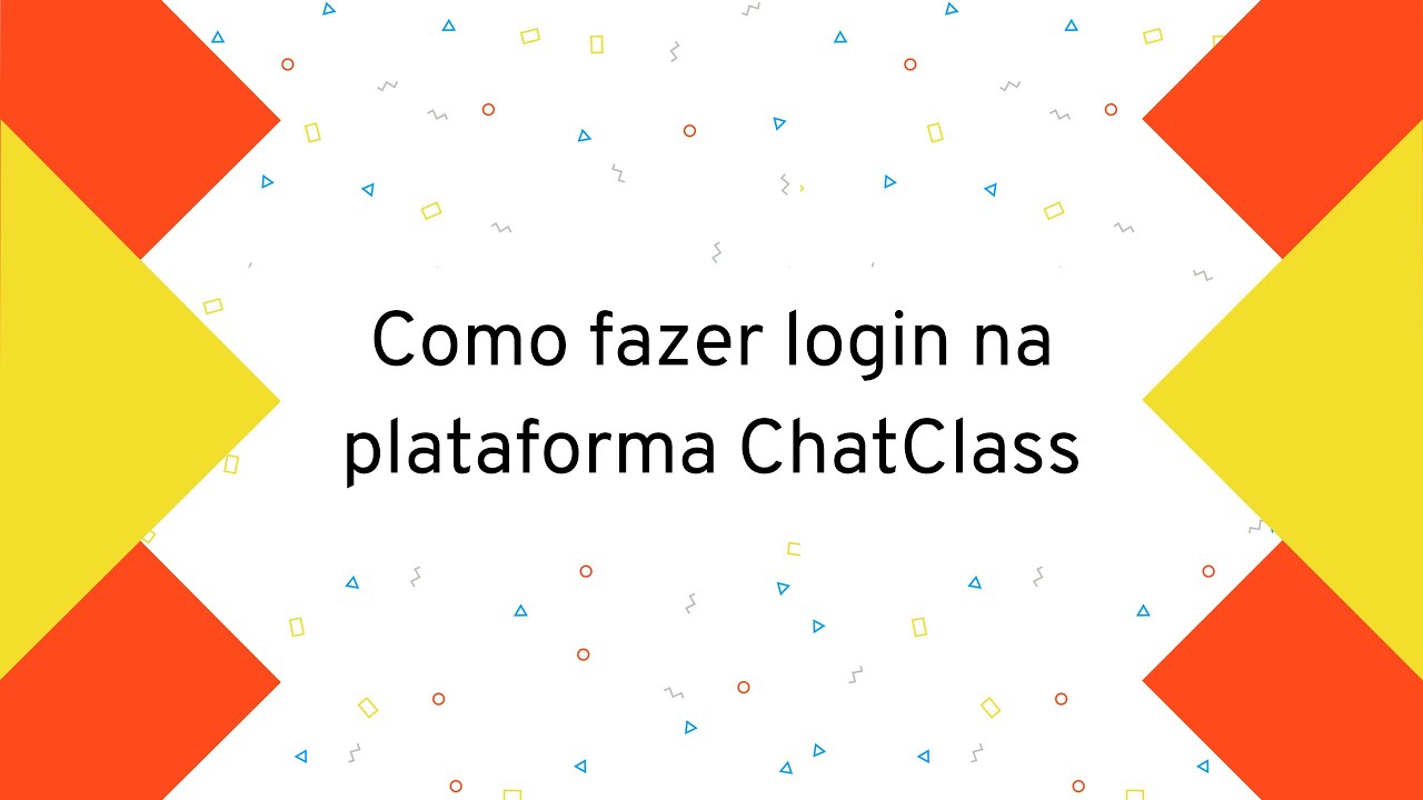 Como fazer login na nossa plataforma para professores | ChatClass - YouTube