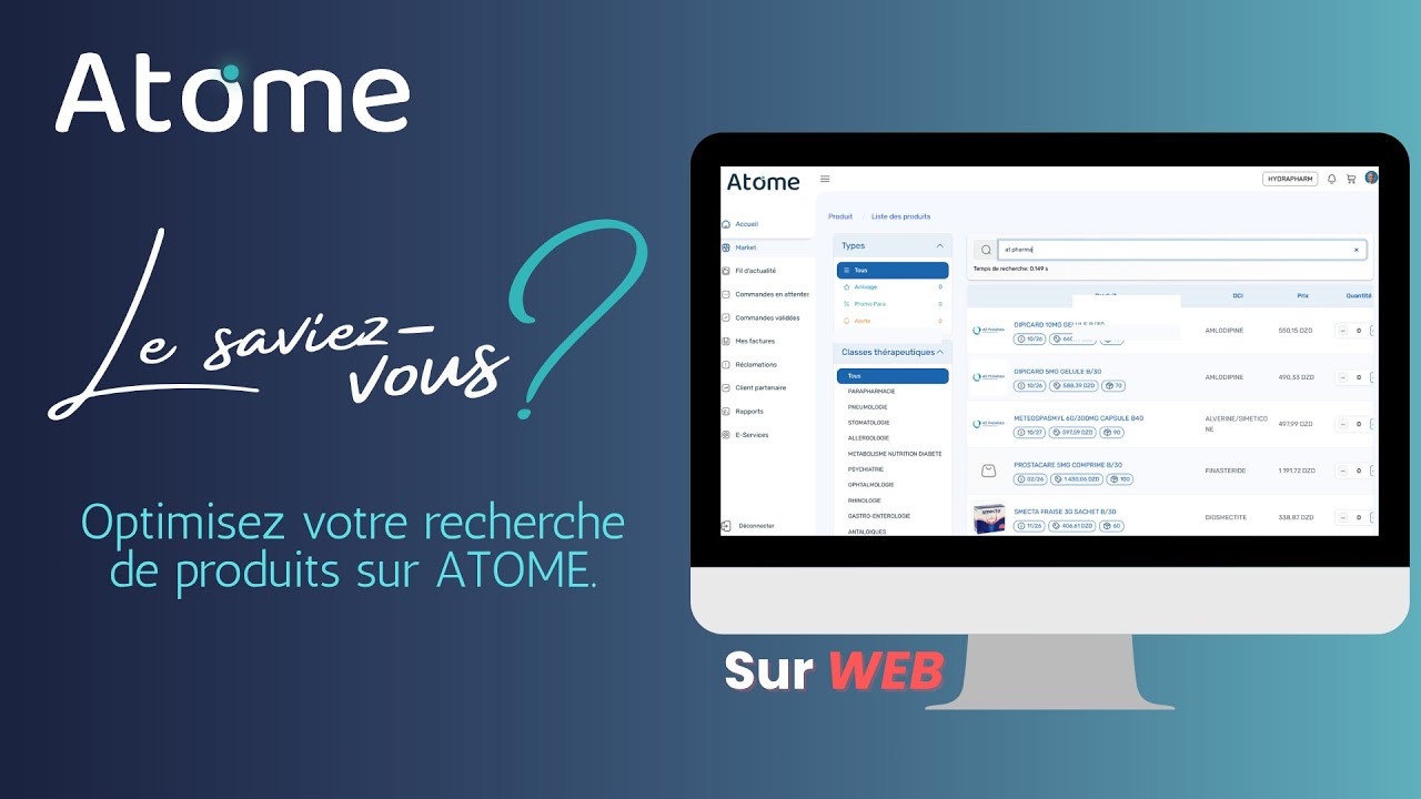 ATOME WEB | Recherche de produits - YouTube