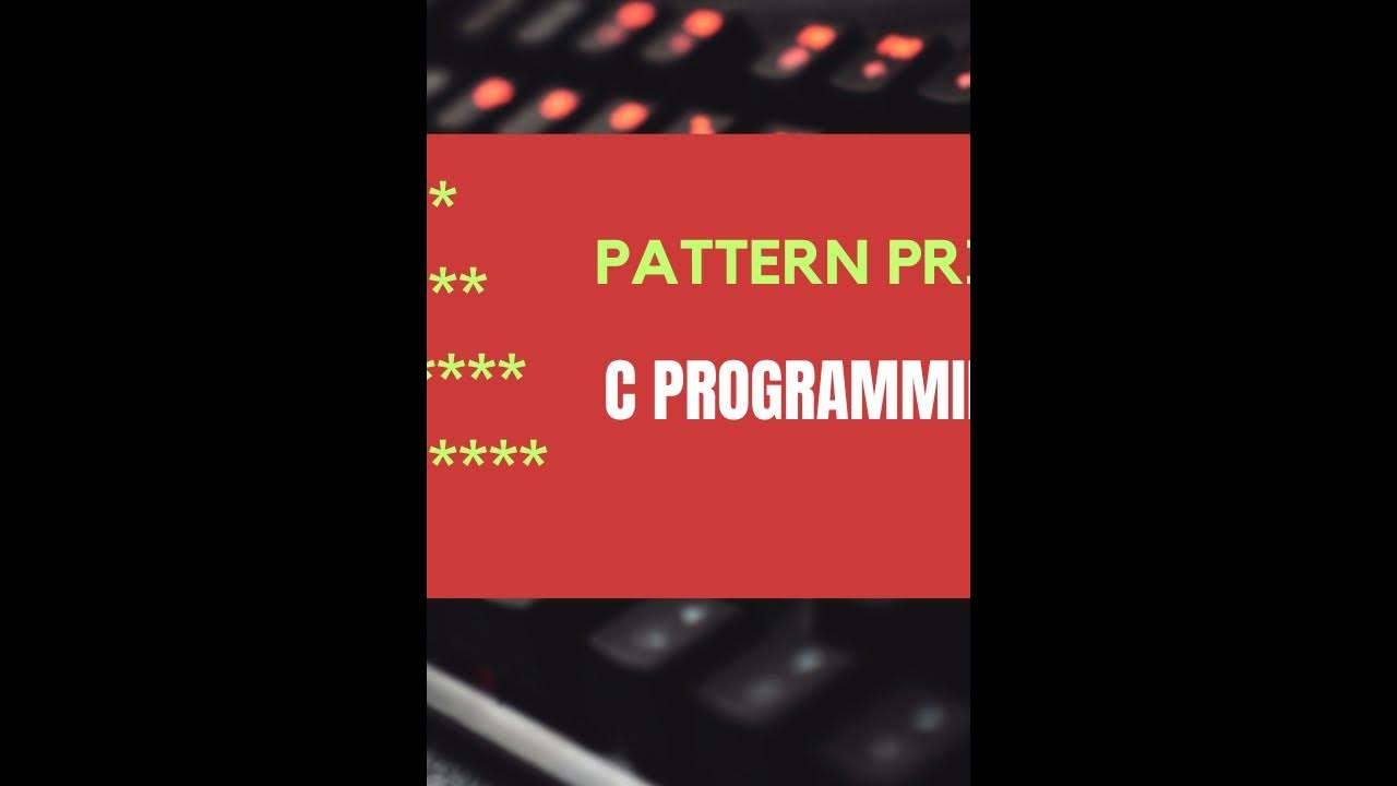 Pattern Print Using C Coding Cprogramming Youtube