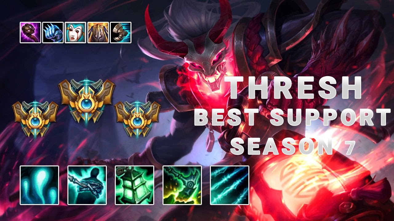 Thresh Support Season 7 Best Supports Season 7 Thresh Pro Players - YouTube
