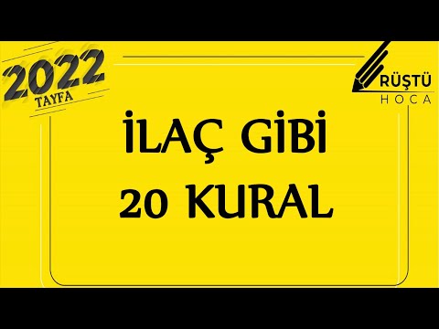 İlaç Gibi 20 KURAL | RÜŞTÜ HOCA