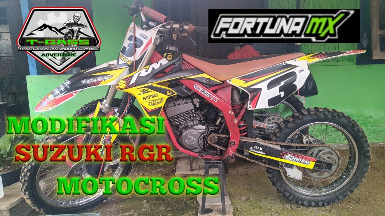 MODIFIKASI SUZUKI RGR MOTOCROSS - YouTube