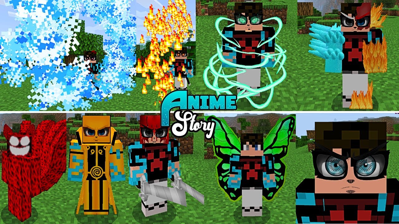 ANIME STORY Addon || Mod de Animes para Minecraft PE - YouTube