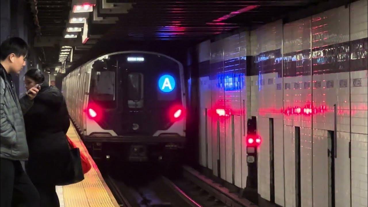 MTA New York City Subway Lefferts Blvd Bound Kawasaki R211A (A) Train @ Chambers Street - YouTube