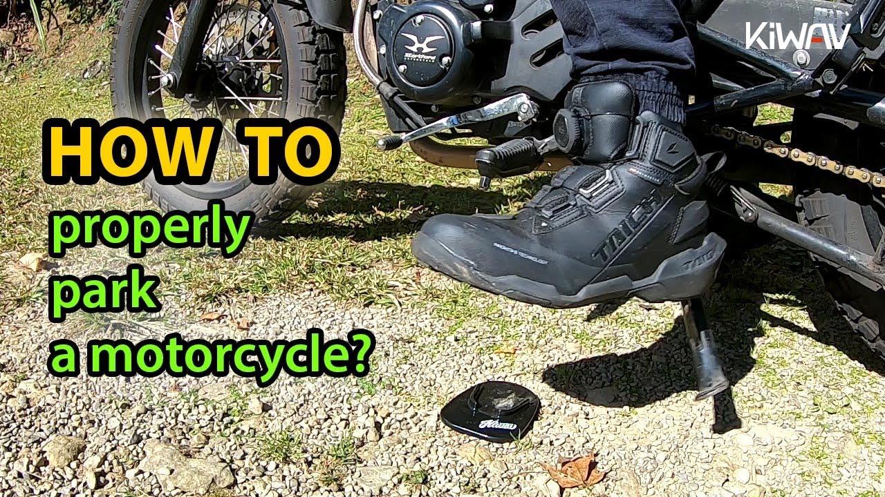 How to properly park a motorcycle? - YouTube