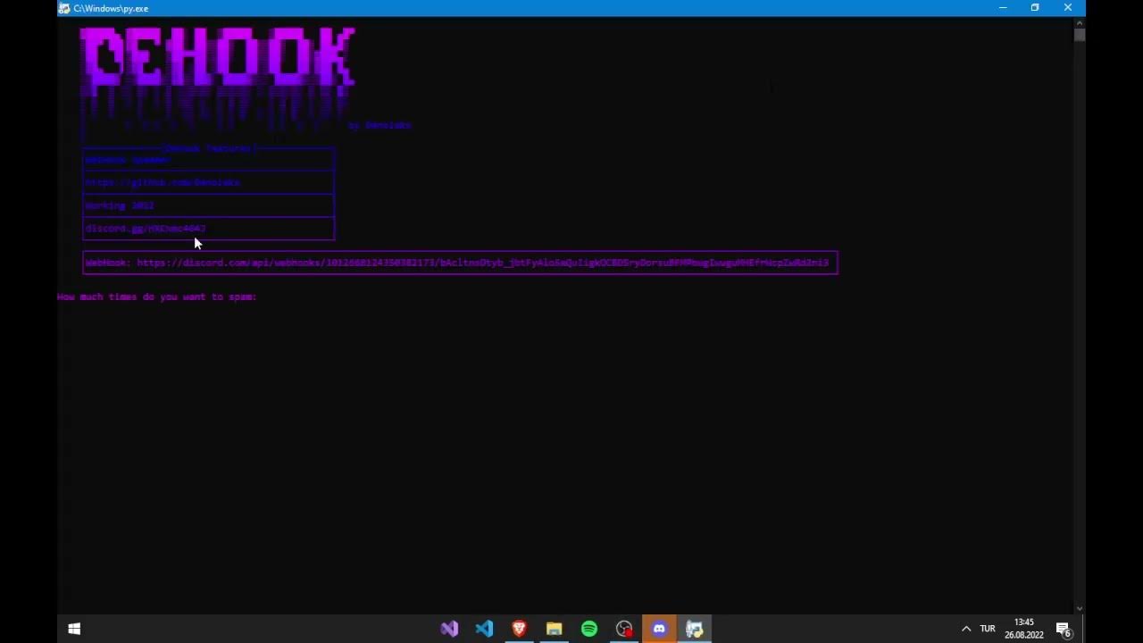 DeHook Discord Webhook Spammer | 2022 Working - Open Source - YouTube