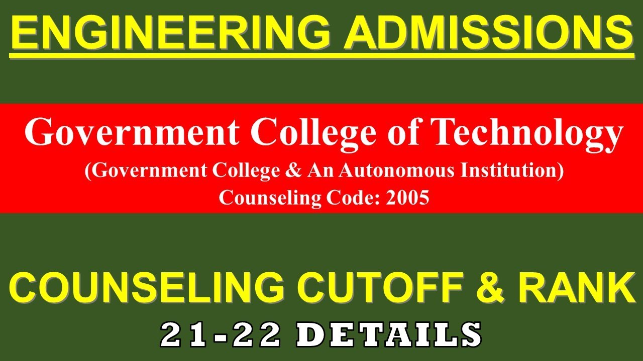 GCT, Coimbatore| Government College of Technology, Coimbatore (GCT ...