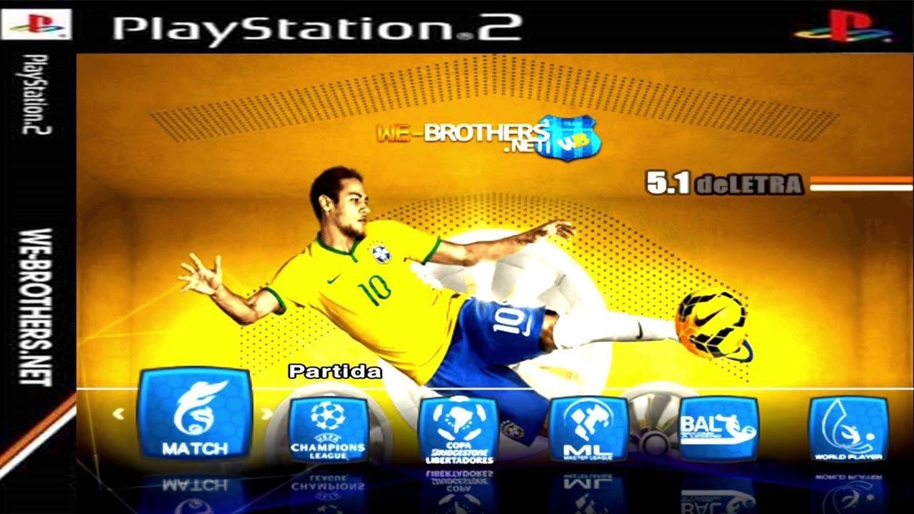 PES WE BROTHERS DE LETRA BRASILEIRÃO 2013 V5.0 PS2 - YouTube