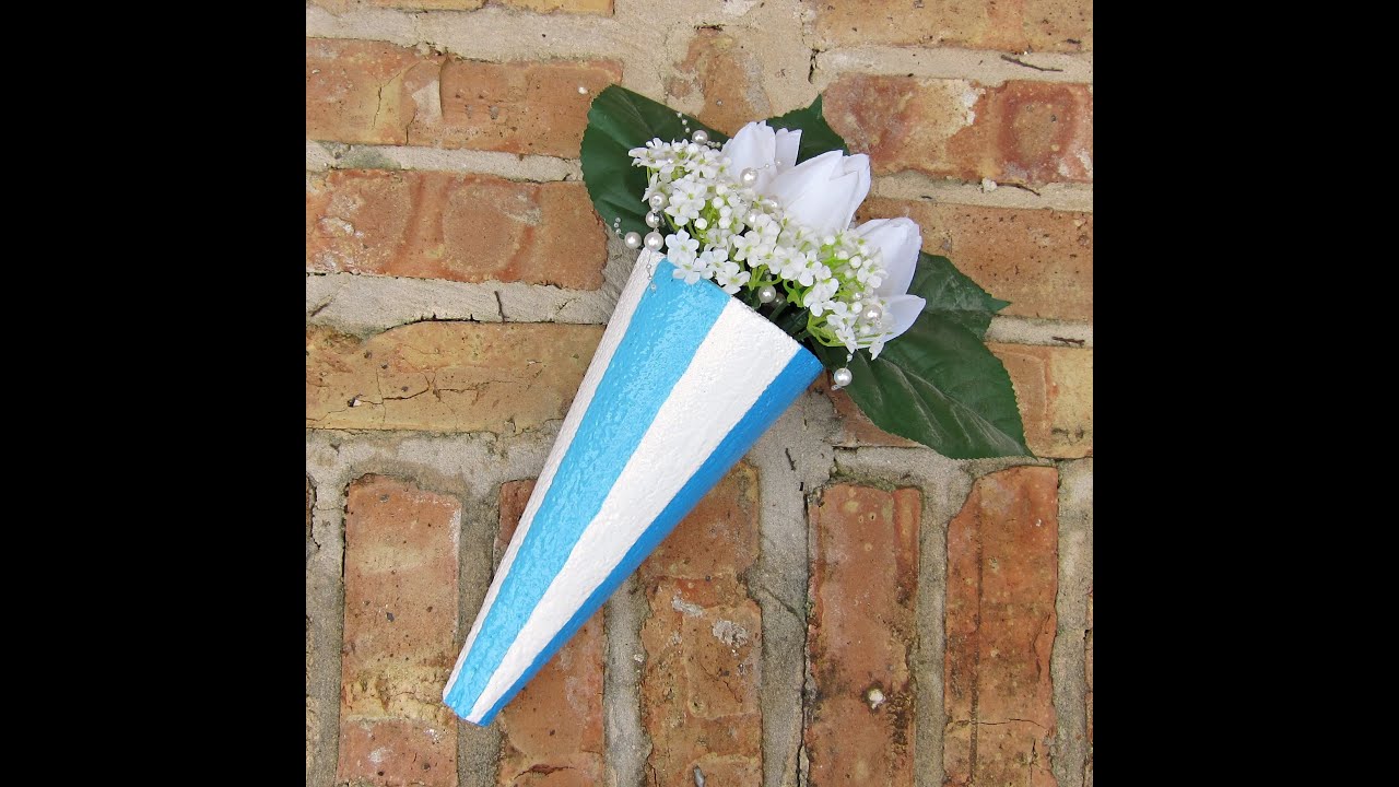 Styrofoam Wall Cone DIY - an Anthro Inspired Reproduction - YouTube