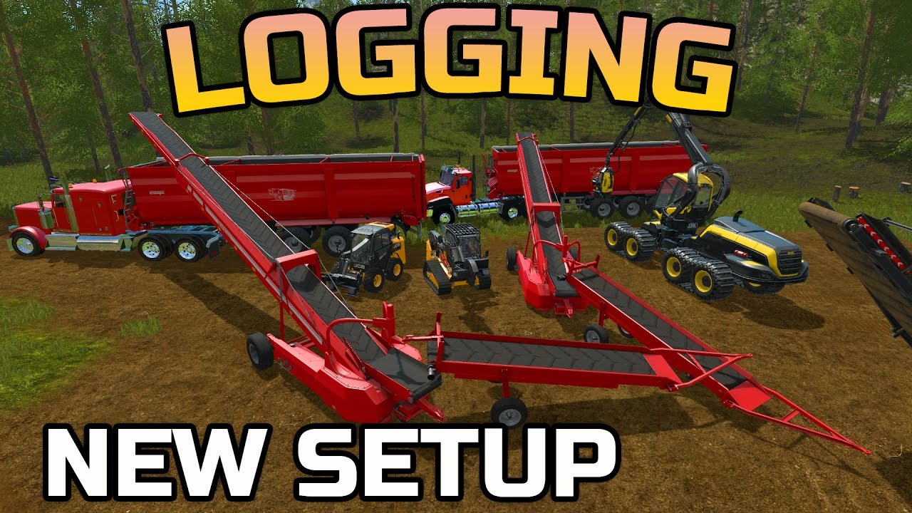 FARMING SIMULATOR 2017 | LOGGING | NEW SETUP | NEW CAT SEMI-TRUCK - YouTube