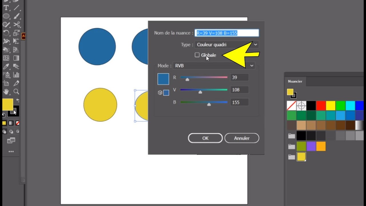 Couleur Globale avec Illustrator - YouTube