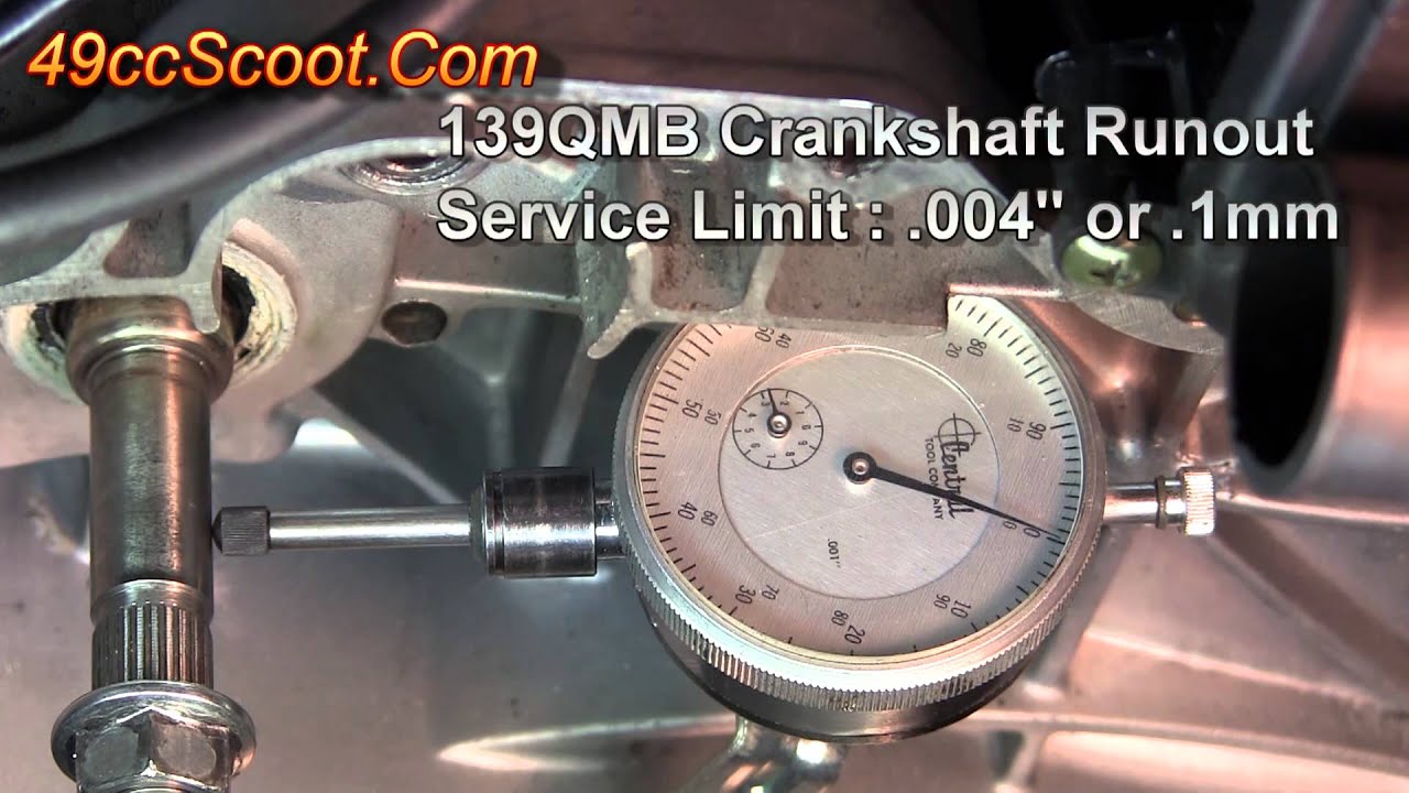 Scooter Crankshaft Runout Check : 139QMB QMB139 50cc GY6 1P39QMB - YouTube