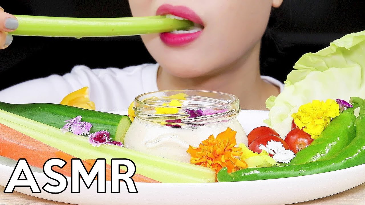 ASMR Vegetable Platter *CRUNCHY* 각종 채소 리얼사운드 먹방 Eating Sounds - YouTube