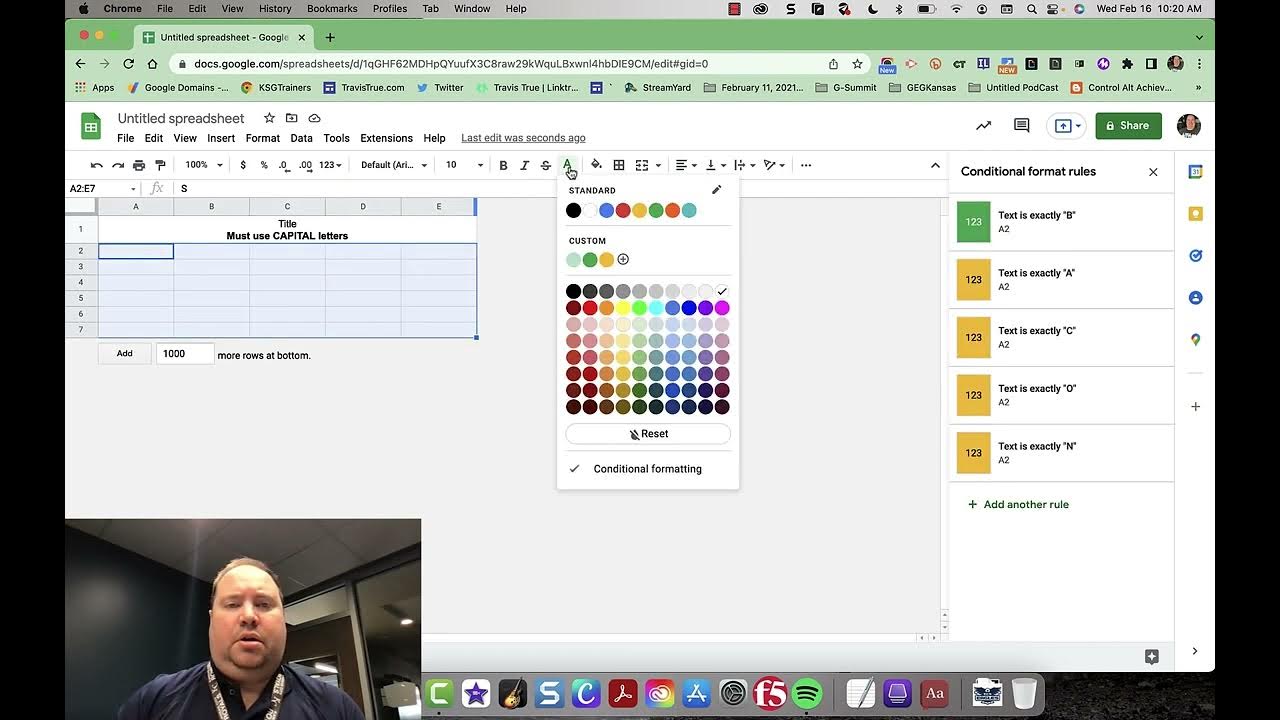 Google Sheets Wordle (Februray 2022) - YouTube