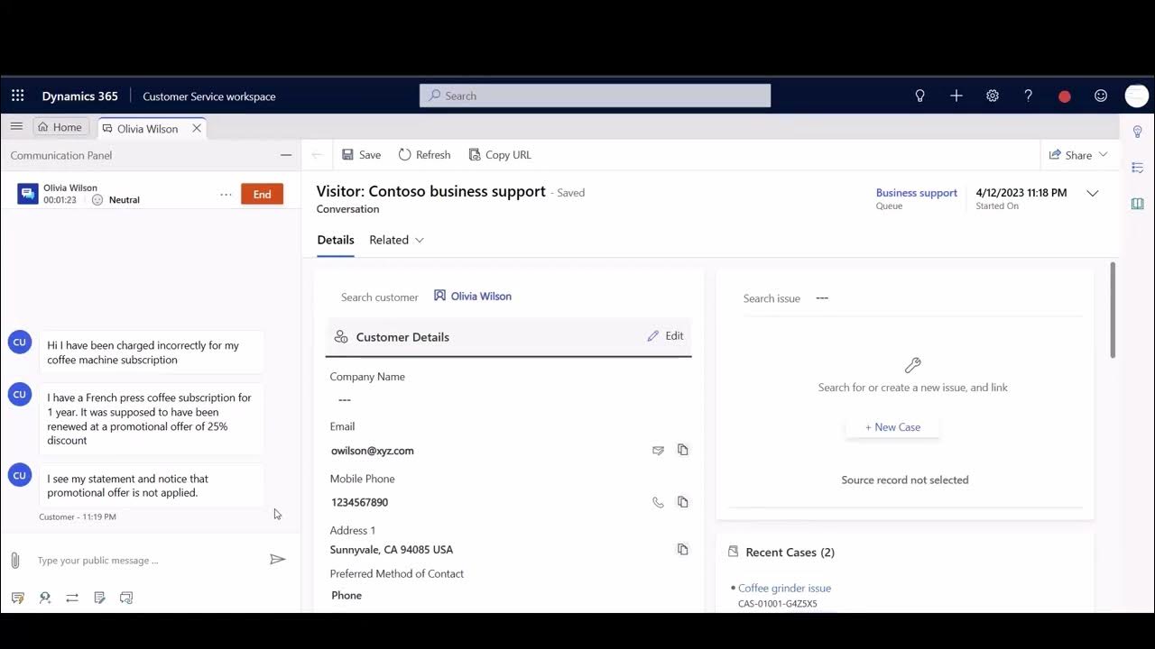Customize the Conversation table in Dynamics 365 Customer Service - YouTube
