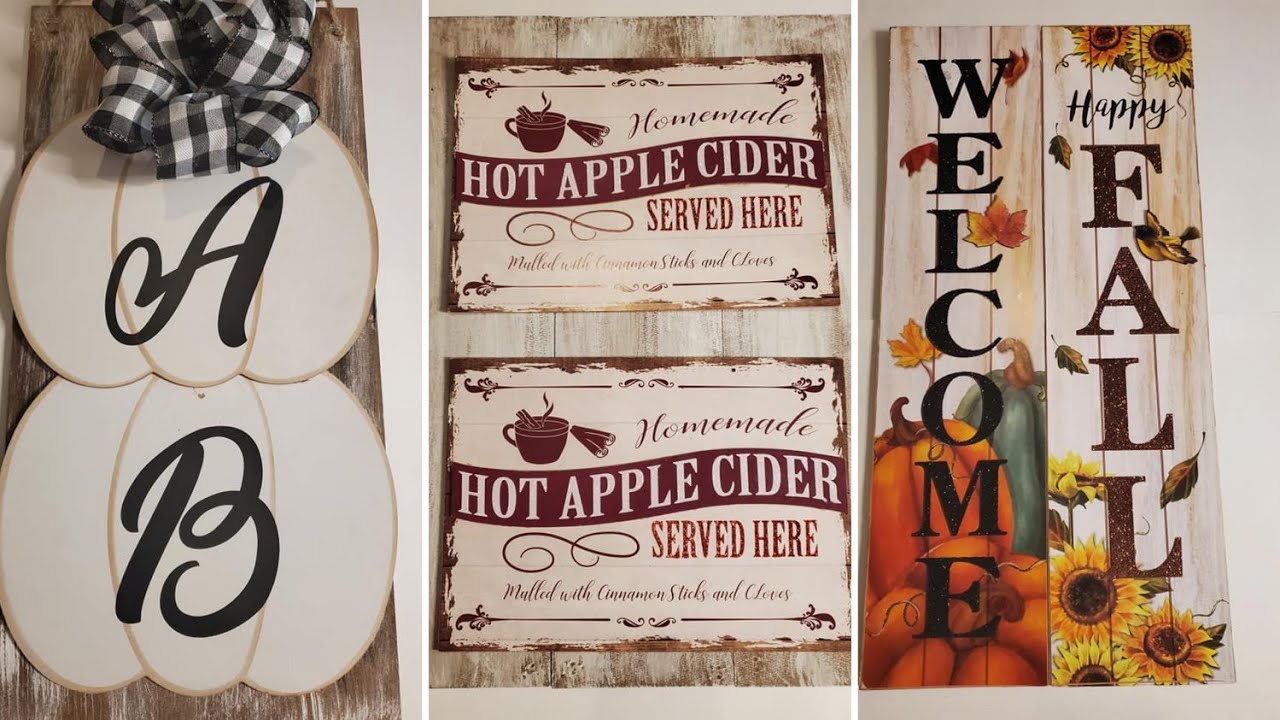 DOLLAR TREE DIY TAKING FALL SIGNS TO THE NEXT LEVEL - YouTube