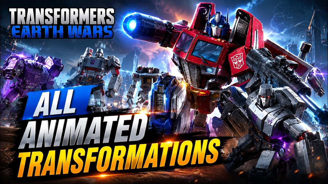 Transformers Earth Wars All Animated Transformations - YouTube