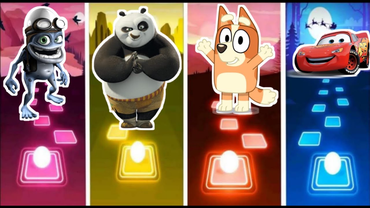 Crazy frog 🆚 kunfu panda 🆚 bluey 🆚 lighting McQueen ♦who is best? - YouTube